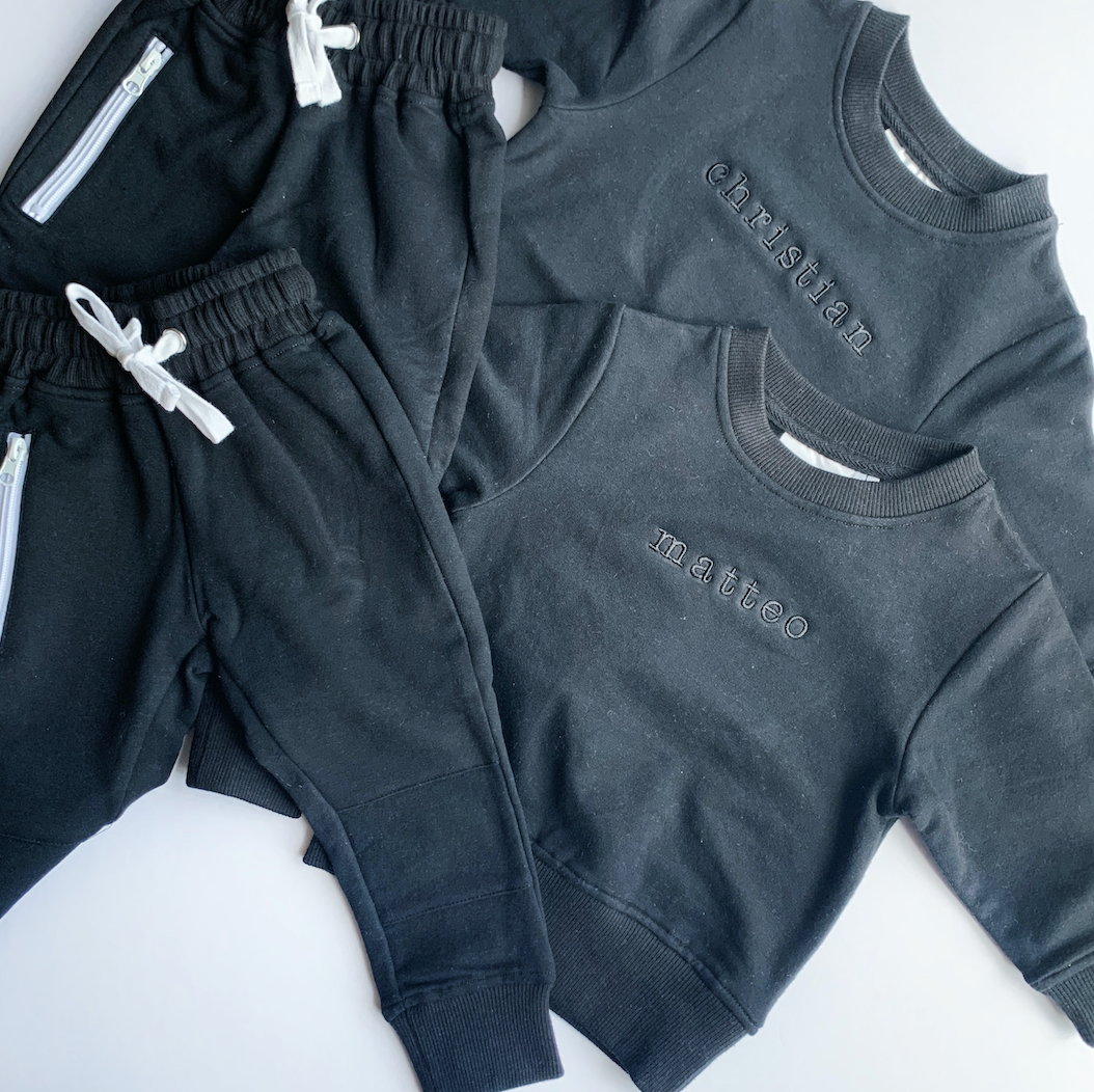 Personalised Tracksuit Sets for Kids! - Black – Junior Co.
